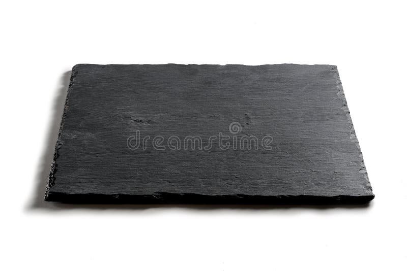 Square Plate in Black Slate Stock Photo - Image of dark, empty: 120984460