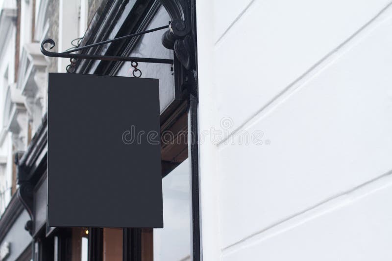 Square Empty Signboard on a Building with Classical Architecture Stock ...