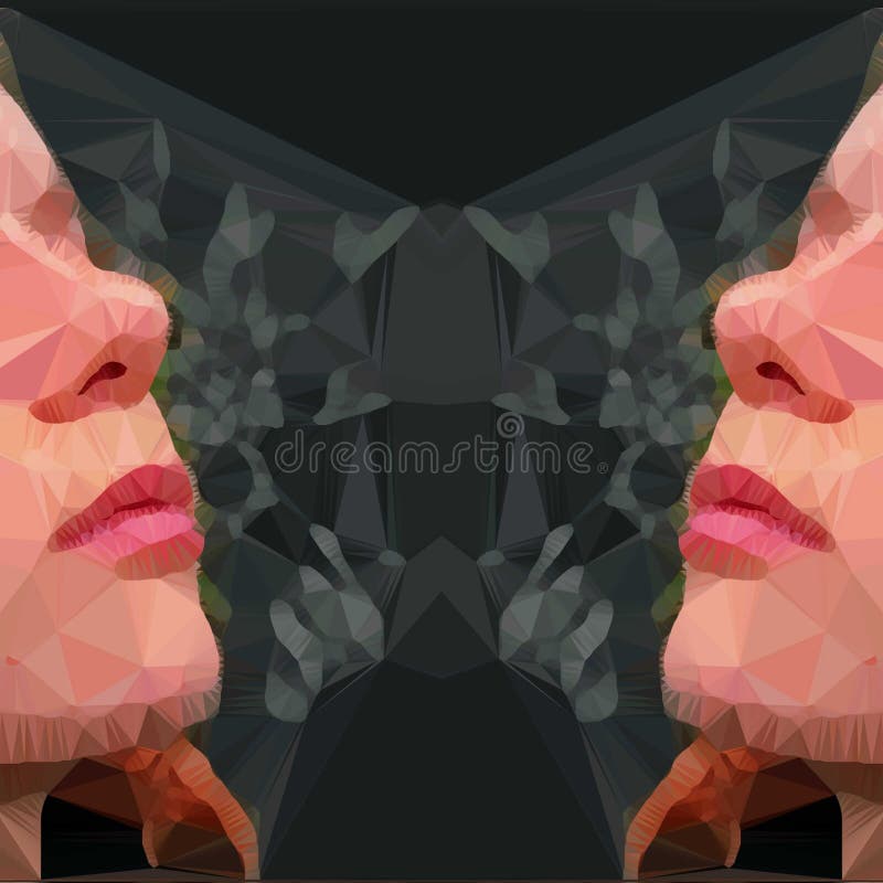 Square Face Geometrical Reflections Abstract Stock Photo - Image of ...