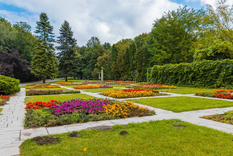 Square Fields in Citadel Park Full of Tiny Colorful Flowers Stock Image ...