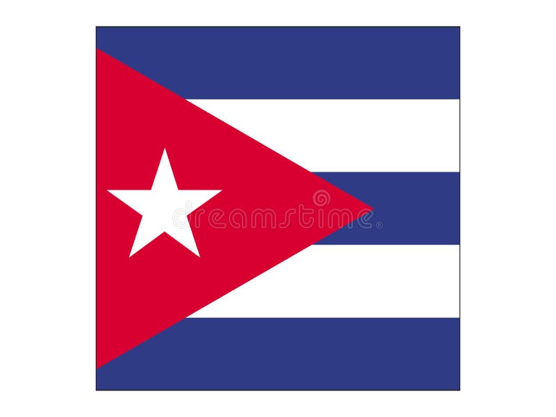 Square Flag of Cuba stock vector. Illustration of central - 134037625