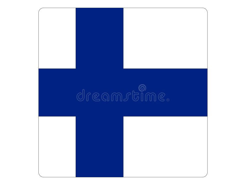 Square Flag of Finland stock vector. Illustration of latvia - 131008443