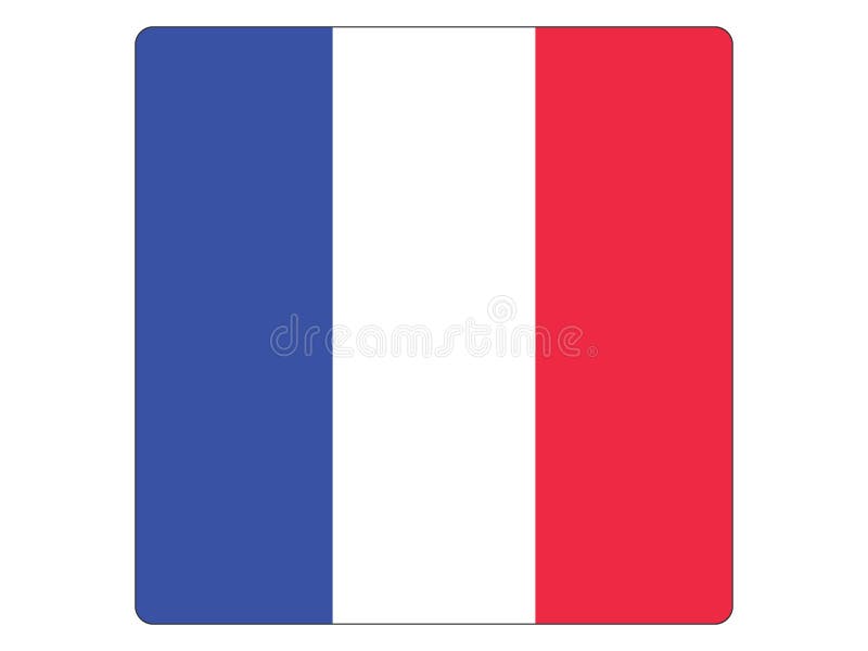 Square Flag of France stock vector. Illustration of dominica - 134042038