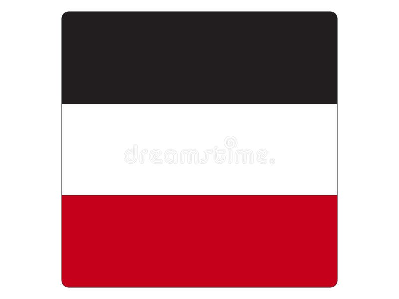 Square Flag of the German Empire Stock Vector - Illustration of german ...
