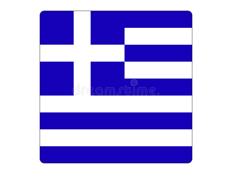 Square Flag of Greece stock vector. Illustration of white - 131008305
