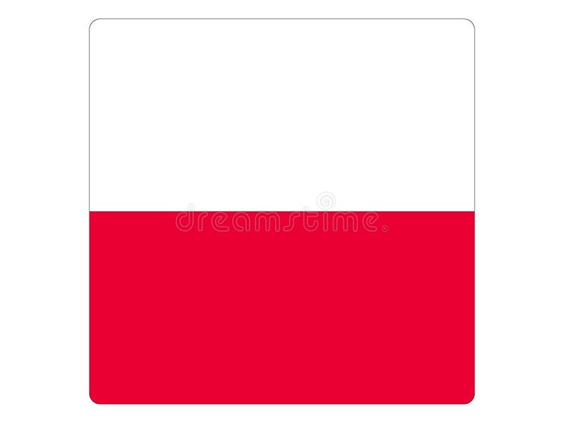Square Flag of Poland stock vector. Illustration of herzegovina - 131008476