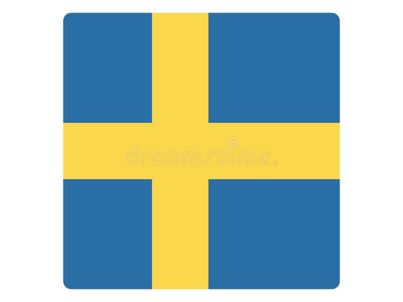 Square Flag of Sweden stock vector. Illustration of empire - 134375371