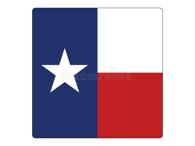 Square Flag of USA State of Texas Stock Vector - Illustration of texas ...