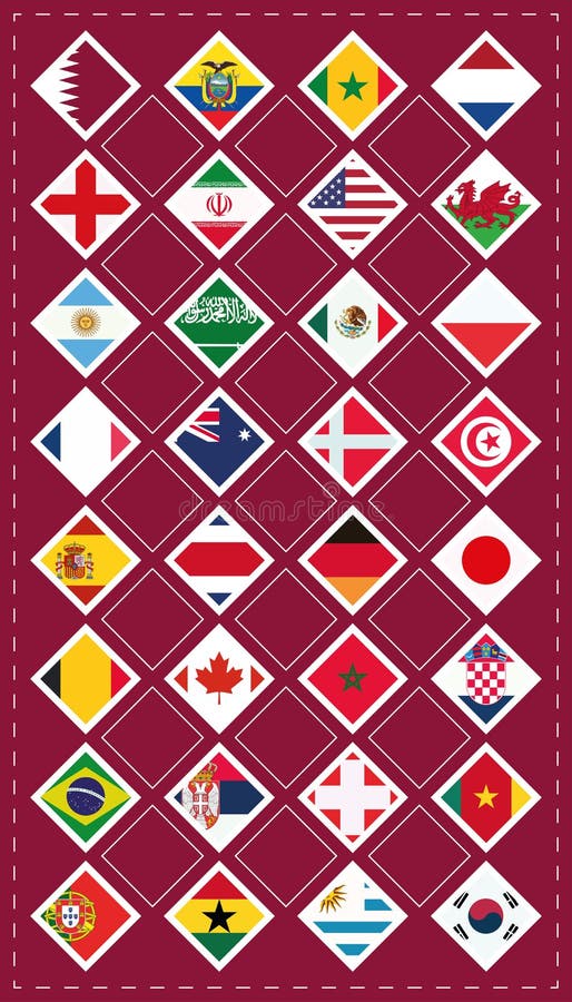 Square Flags Set stock vector. Illustration of symbol - 260432970