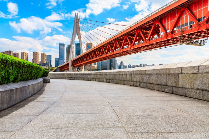 Square Floor and City View in Chongqing Stock Photo - Image of famous ...