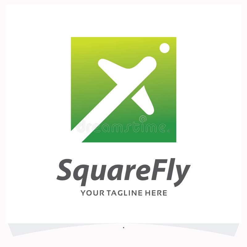 Square Fly Logo Design Template Stock Vector - Illustration of creative ...