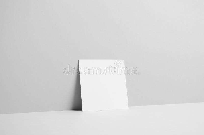 Square Flyer / Invitation Mock-Up - Wall Background Stock Image - Image ...