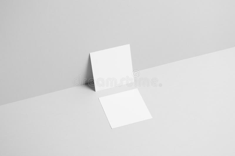Square Flyer Invitation Mock-Up - Wall Background Stock Image - Image ...