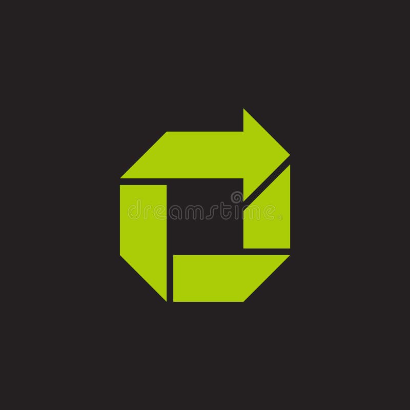 Square Fold Paper Recycle Symbol Icon Vector Stock Vector ...