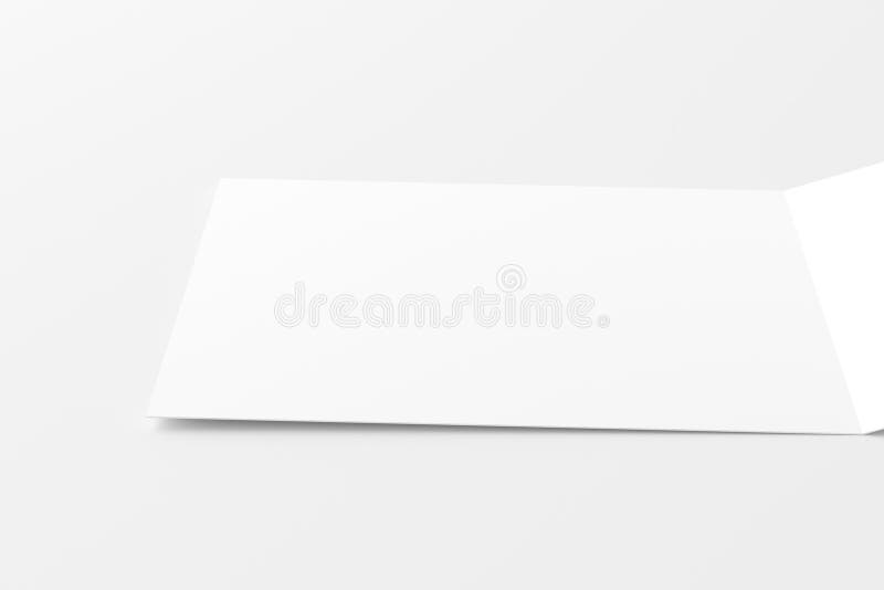 Square Folded Invitation Card with Envelope White Blank 3D Rendering ...
