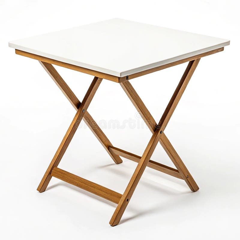 Square Folding Table on White Background Stock Illustration ...