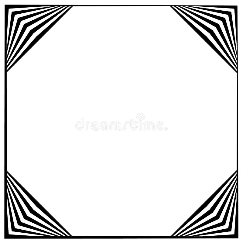 Square Format Geometric Frame, Border Element with Decoration at Stock ...
