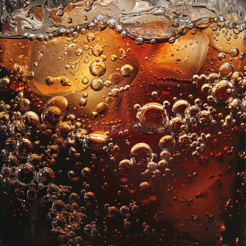 Square Format Image of Cola with Ice Stock Illustration - Illustration ...