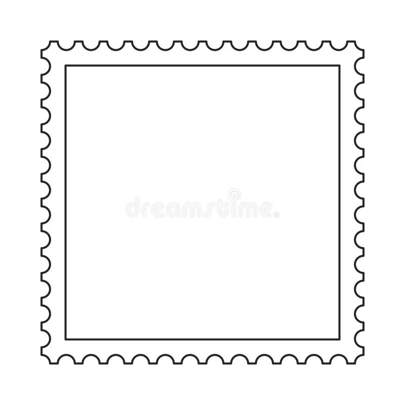 Square Postage Stamp Template