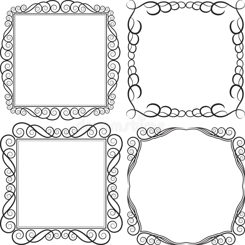 Square frames stock vector. Illustration of pattern, silhouette - 39143183