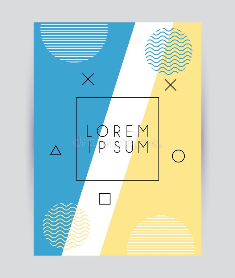 Square Frame in Abstract Banner Modern Poster Stock Vector ...