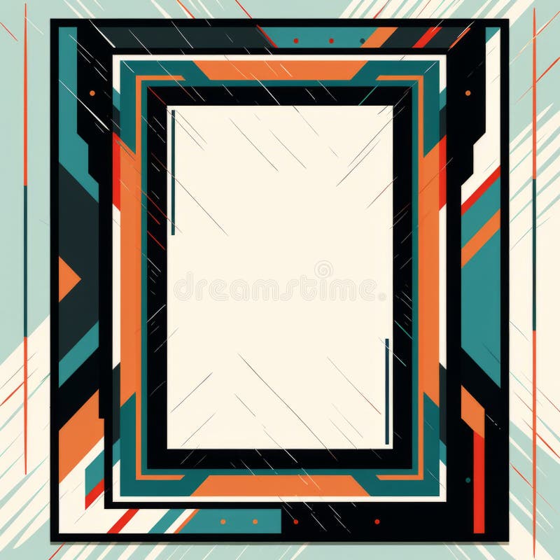 A Square Frame with an Abstract Design on it Stock Illustration ...