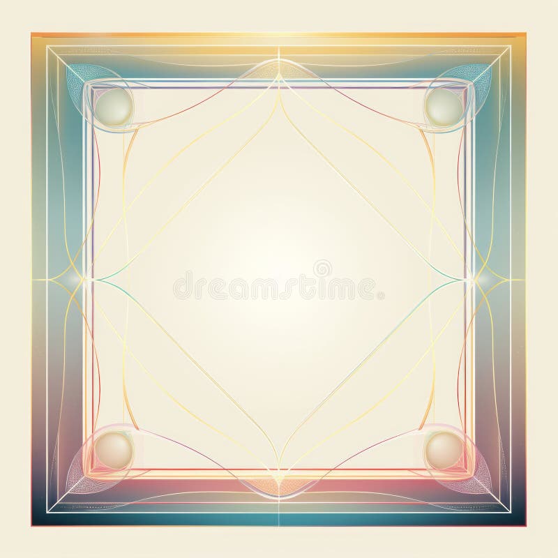 A Square Frame with an Abstract Design on it Stock Illustration ...
