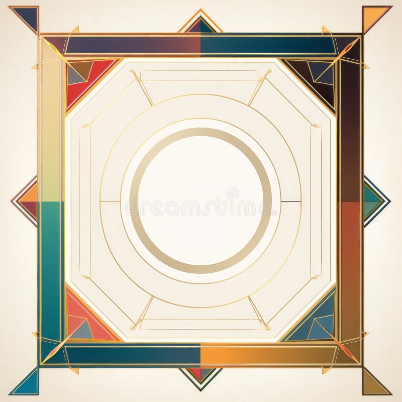 A Square Frame with an Abstract Design on it Stock Illustration ...