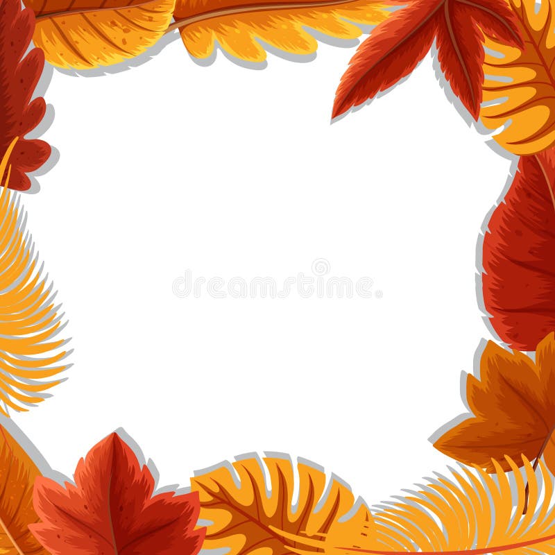 Square Frame with Autumn Foliage Stock Vector - Illustration of outdoor ...