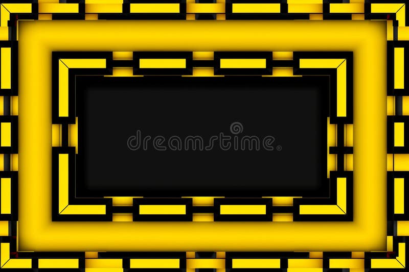 A Square Frame with Black and Yellow Squares Stock Illustration ...