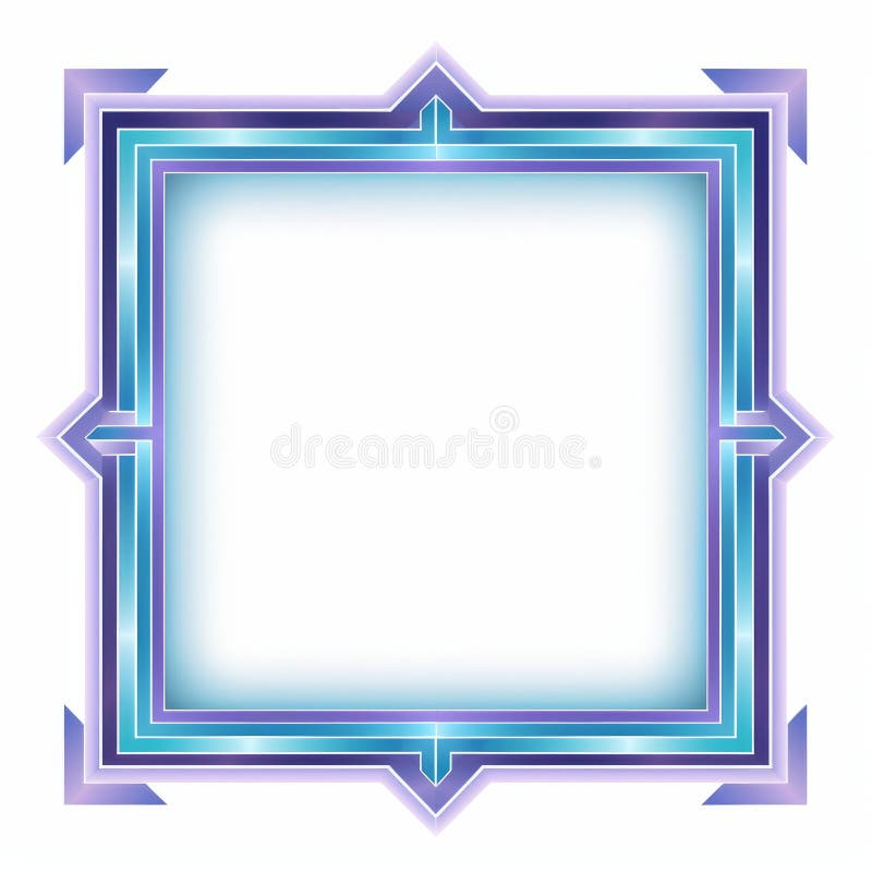 A Square Frame with Blue and Purple Colors Stock Illustration ...