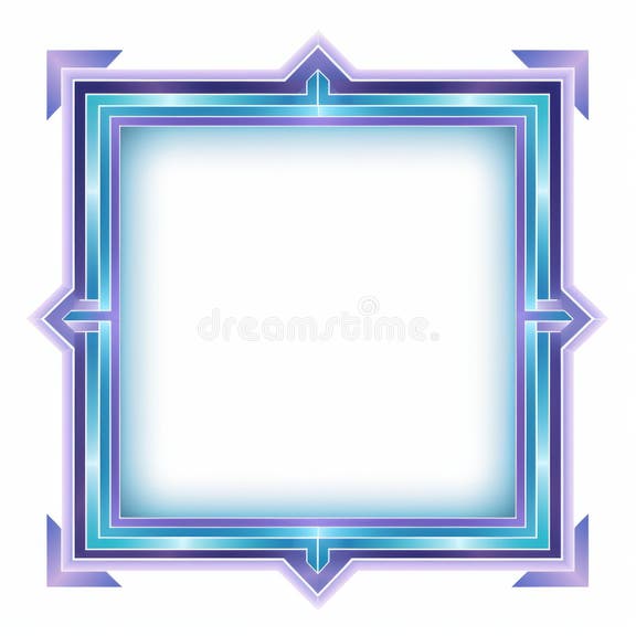A Square Frame with Blue and Purple Colors Stock Illustration ...