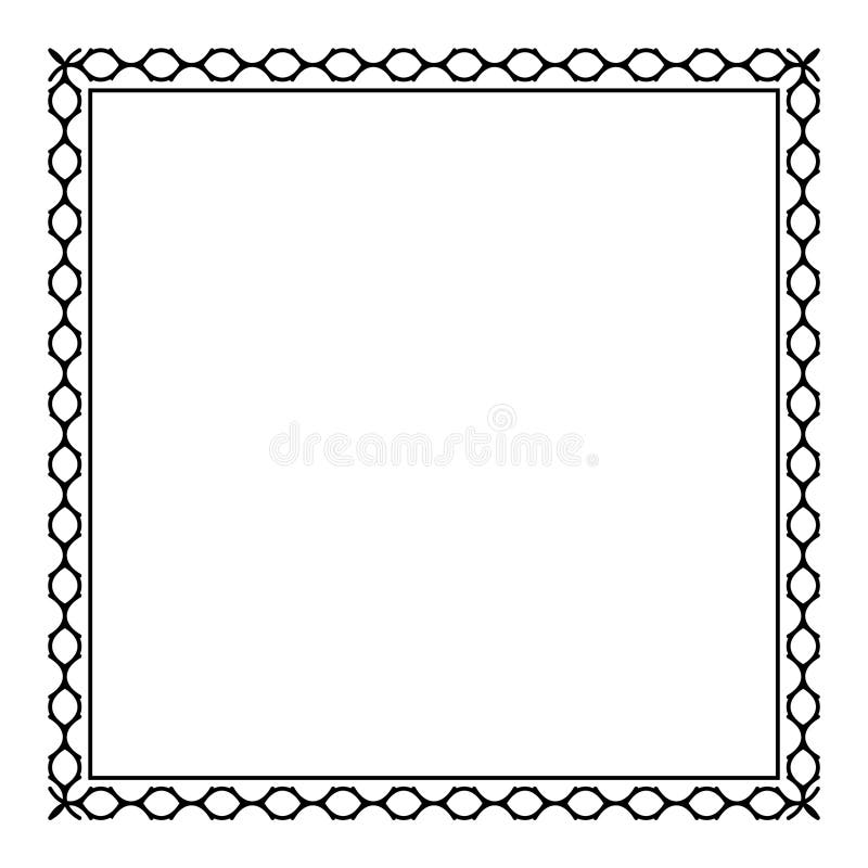 Square Frame, Border Frame Graphic Simple, Square Frame, Art Line Frame ...