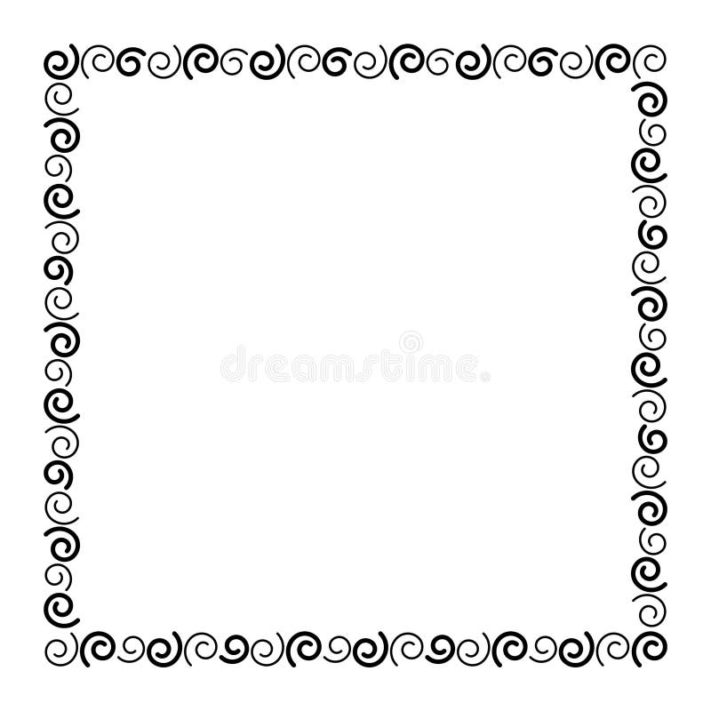Square Frame, Border Frame Graphic Simple, Square Frame, Art Line Frame ...