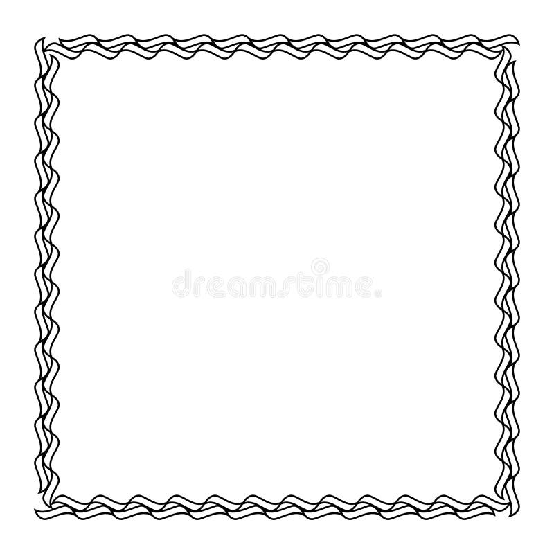 Square Frame, Border Frame Graphic Simple, Square Frame, Art Line Frame ...