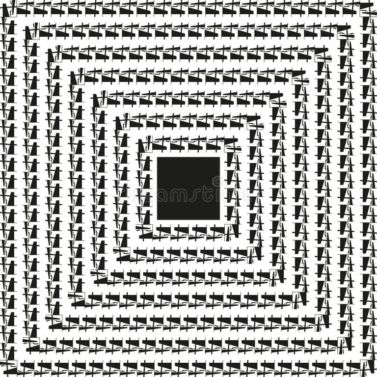 Square Frame Border. Geometric Outline Structure. Vector Rectangular ...