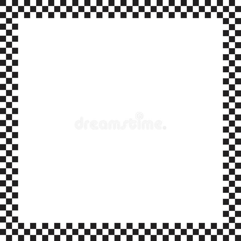 Square Frame with Checkered Print. Picture or Photo Vignette with ...