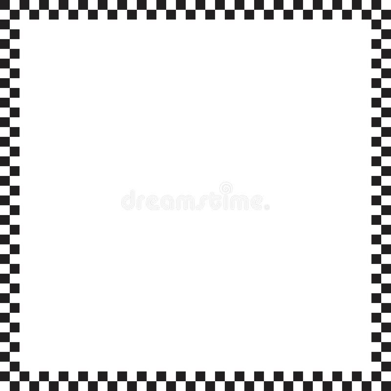 Square Frame with Checkered Print. Rectangular Framework with ...