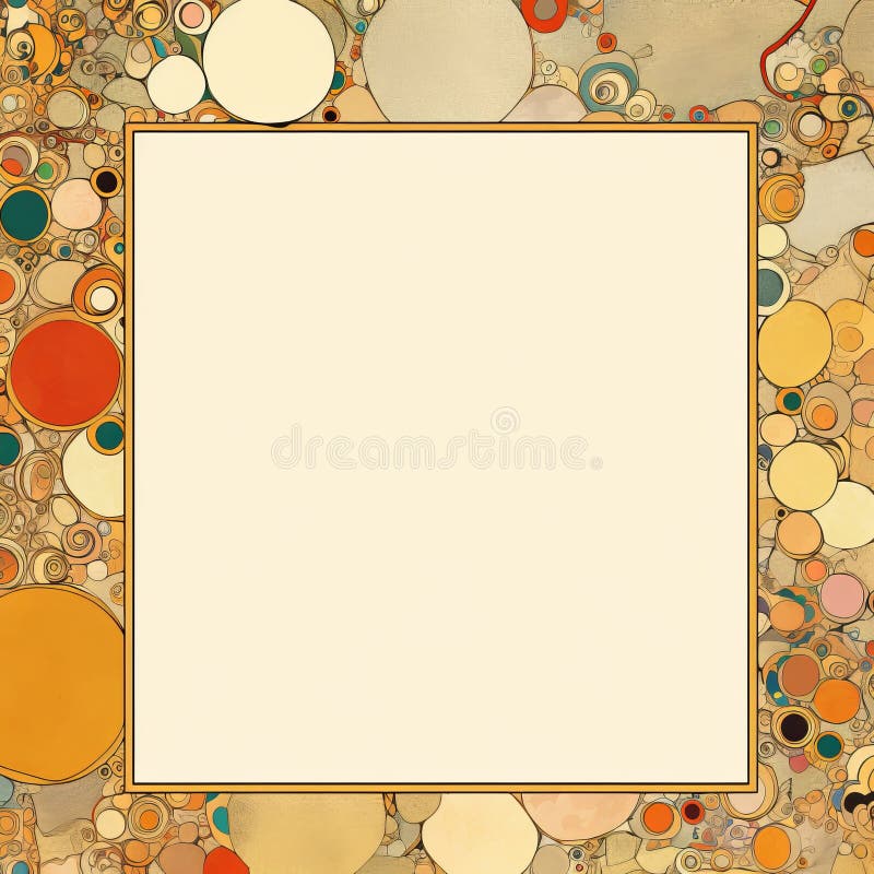 A Square Frame with Circles and Circles on it Stock Illustration ...