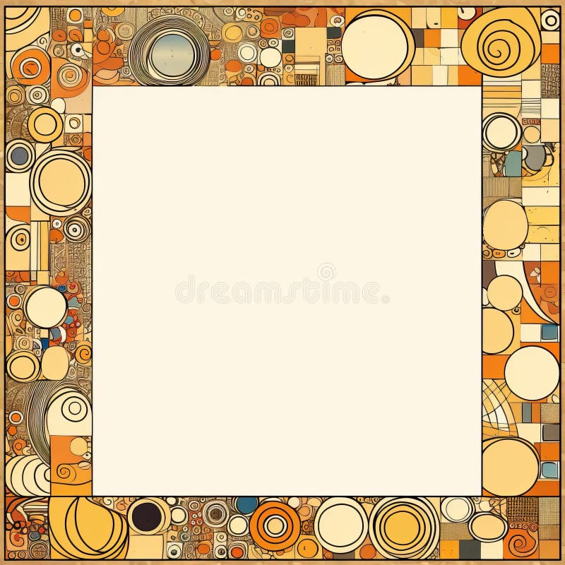 A Square Frame with Circles and Circles on it Stock Illustration ...