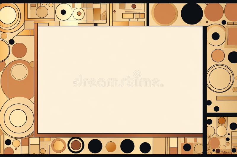 A Square Frame with Circles and Squares on it Stock Illustration ...