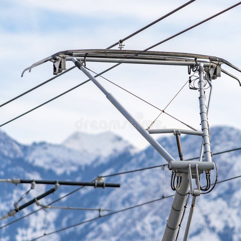 Square Frame Close Up of the Metal Structure that Connects a Train To ...