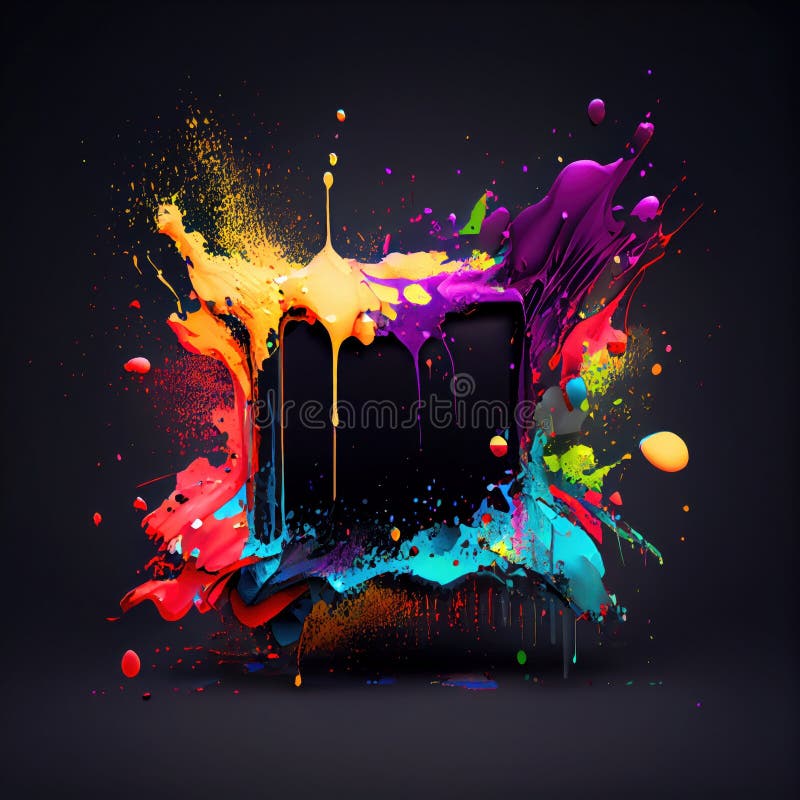 Color Paint Splashes Square Background Stock Illustrations – 916 Color ...