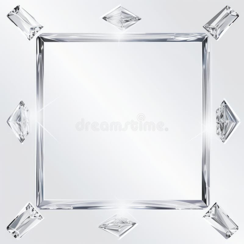 A Square Frame with Diamonds on it Stock Illustration - Illustration of ...