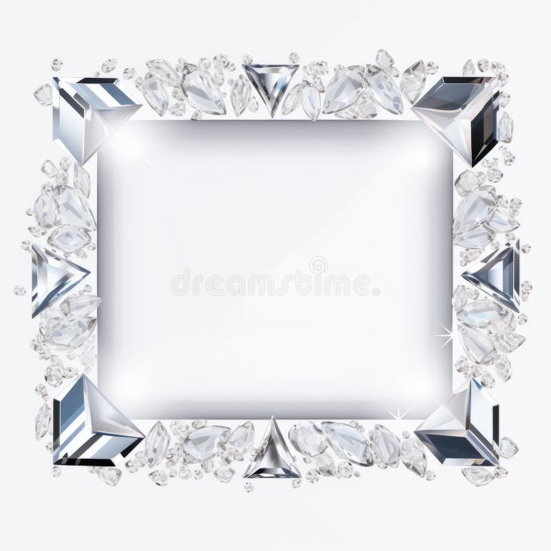 A Square Frame with Diamonds on it Stock Illustration - Illustration of ...