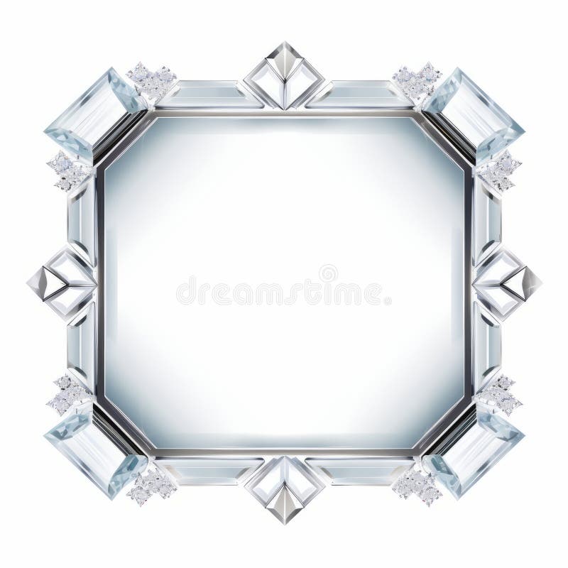 A Square Frame with Diamonds on it Stock Illustration - Illustration of ...