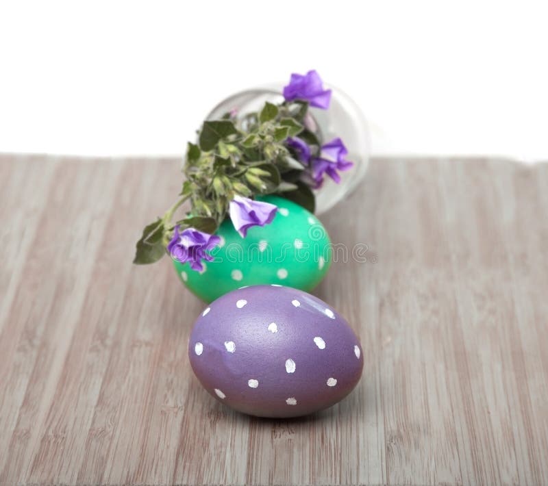 Square Frame with Easter Eggs on Wood Stock Image - Image of april ...