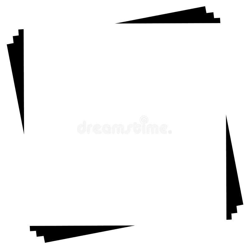 Square Frame Element with White Space. Monochrome Stock Vector ...