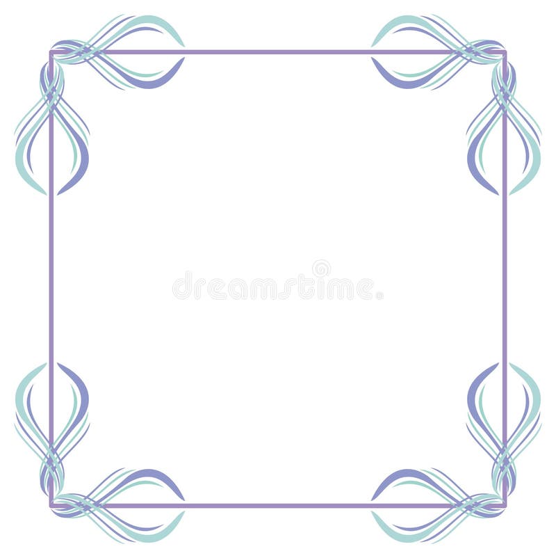 Square Frame with Empty Space for Text or Photo. Stock Illustration ...