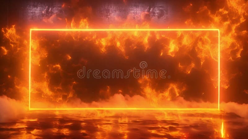 Frame Burning Doorway in a Smoky Building Stock Footage - Video of heat ...